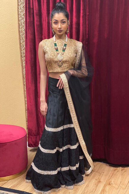 Black and Gold Sharara - Indian Clothes Dallas, Custom Designed Dresses ...