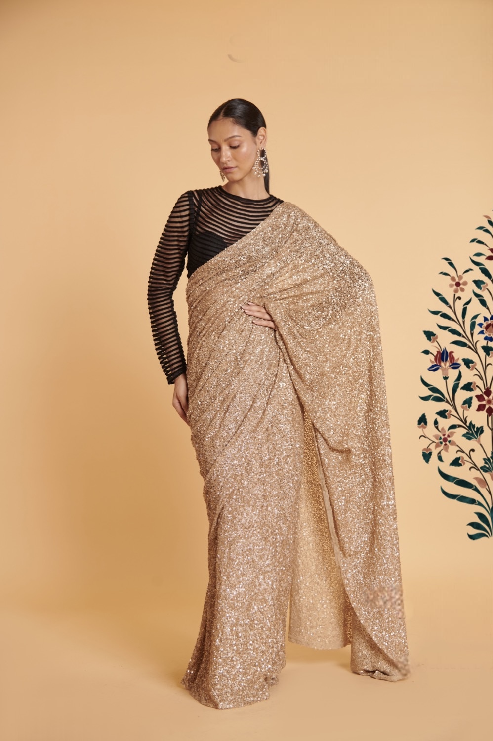 Neo Gilded Bling Bling classic Saree - Indian Clothes in Dallas ...
