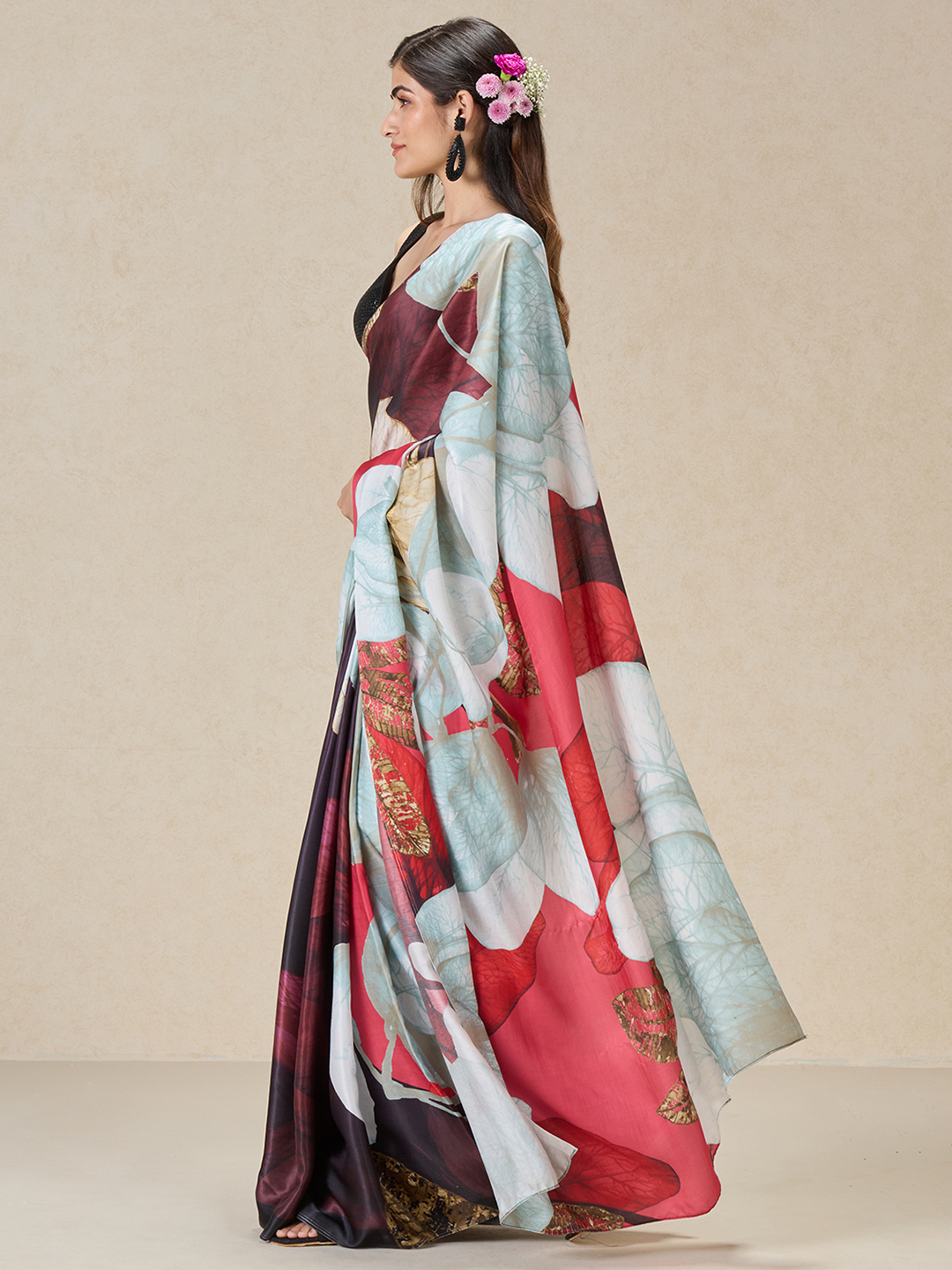 Floral Symphony Saree - Indian Clothes in Dallas - Custom Designed ...