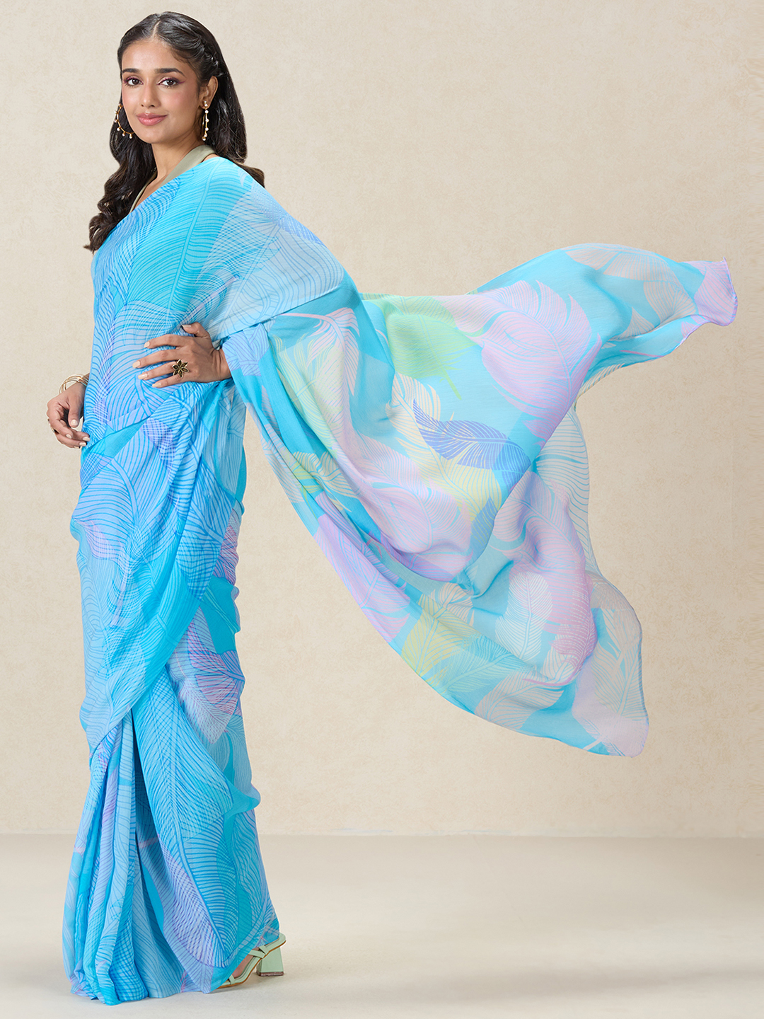 Floating Feathers Saree - Indian Clothes in Dallas - Custom Designed ...
