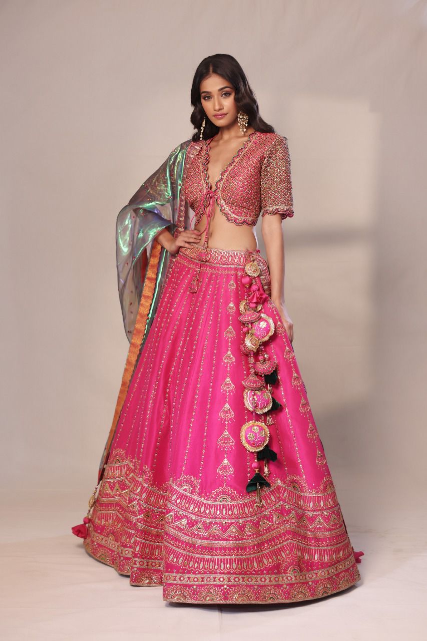Rani - Pink Lehenga - Indian Clothes in Dallas - Custom Designed ...