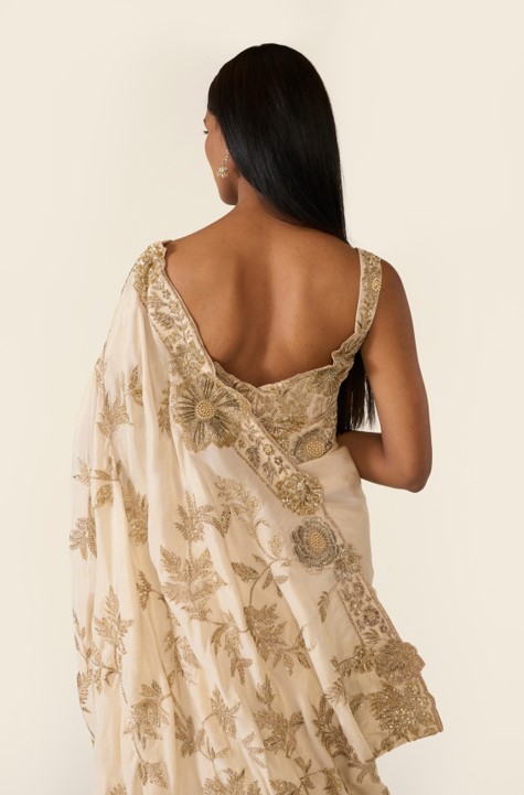 Golden Classic Saree Set - Indian Clothes in Dallas - Custom Designed ...