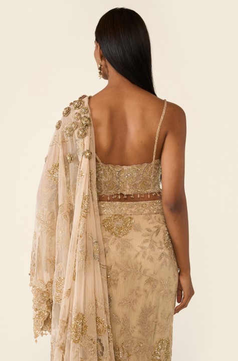 Golden Concept Saree Set - Indian Clothes in Dallas - Custom Designed ...