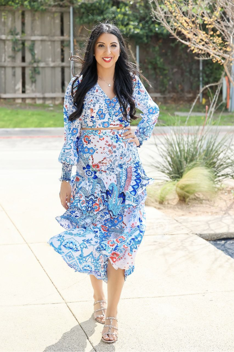 Azure Blue Jumpsuit Love - Indian Clothes in Dallas - Custom Designed ...