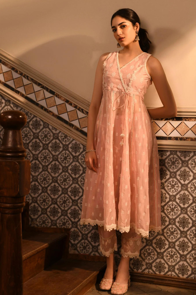 Badra Pink Kurta Set - Indian Clothes in Dallas - Custom Designed ...