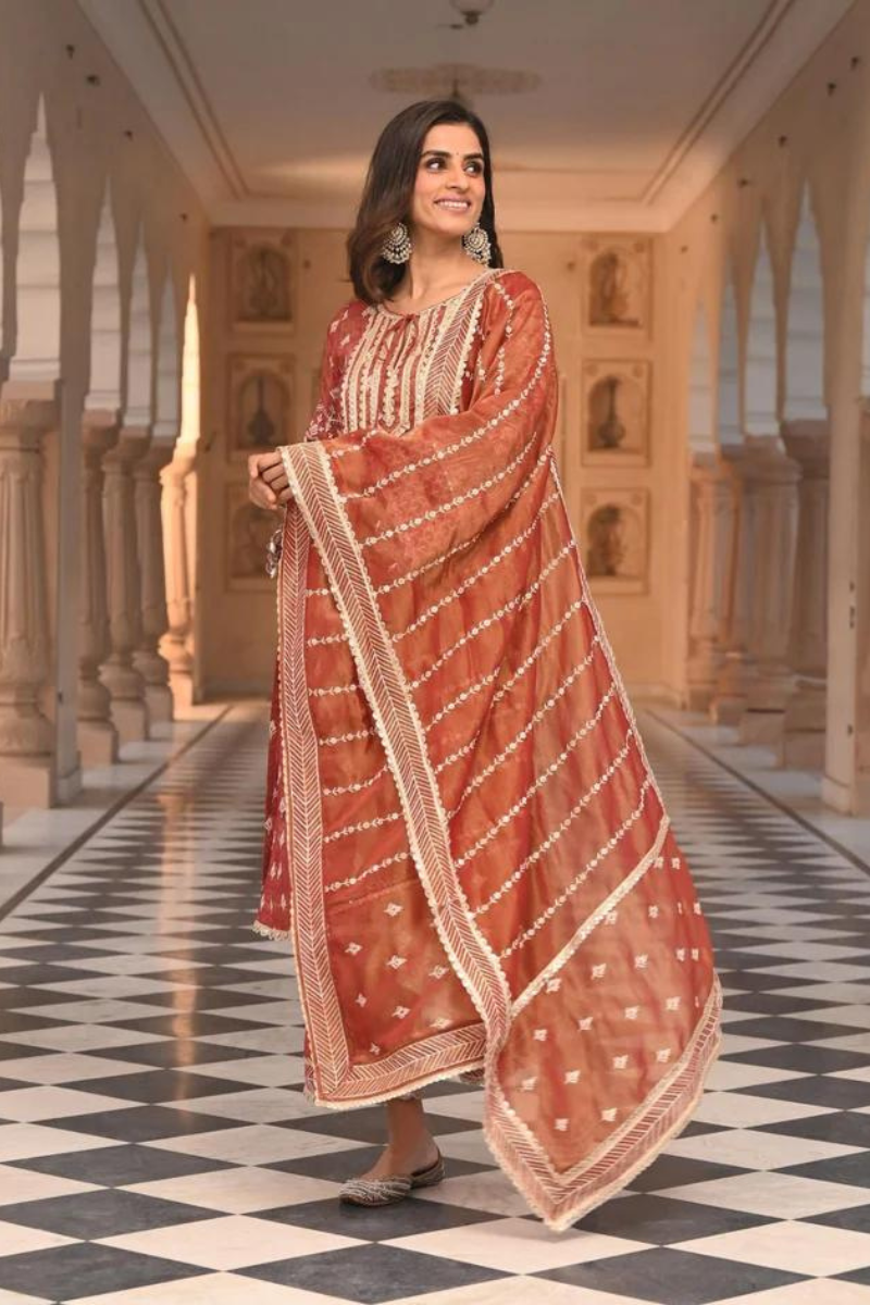 Dholna Red Kurta Set - Indian Clothes in Dallas - Custom Designed ...