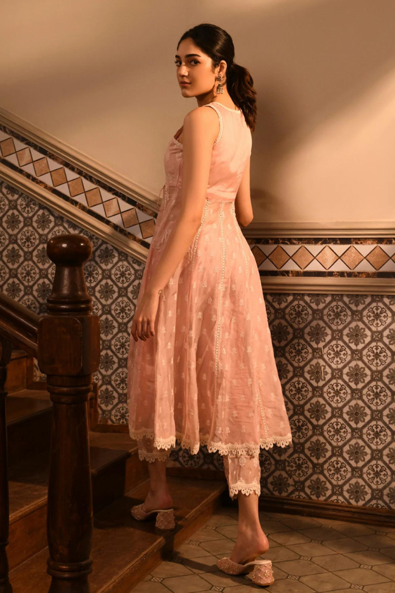 Badra Pink Kurta Set - Indian Clothes in Dallas - Custom Designed ...
