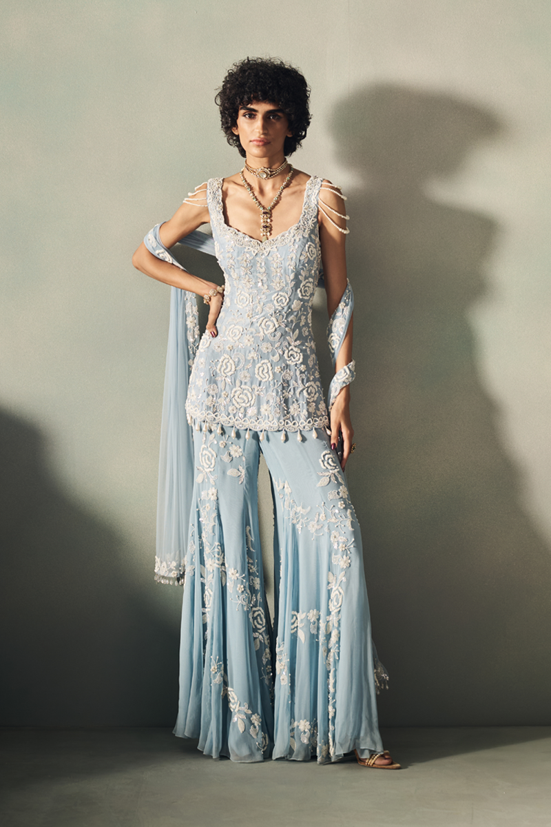 Nova - light blue sharara set - Indian Clothes in Dallas - Custom ...